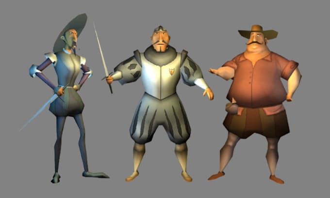 Do 3d retro, ps1, ps2, y2k low poly game character, lowpoly character ...