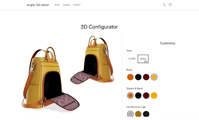Develop interactive 3d product configurator website using three js ...
