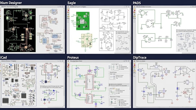 Design schematic and pcb in altium eagle kicad pads proteus and ...