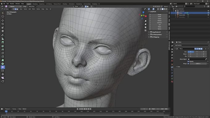 Model rig fix retopology 52 arkit blendshape, iclone , vroid model, cc4 ...