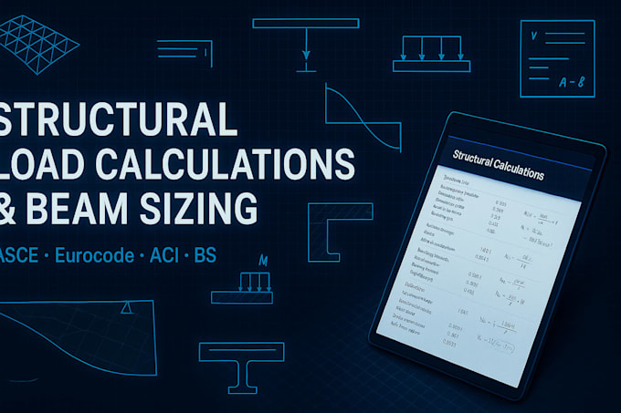 Provide structural load calculations , beam sizing for residential and ...