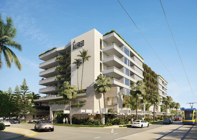 Realistic cgi for uk developer, render front property, external ...