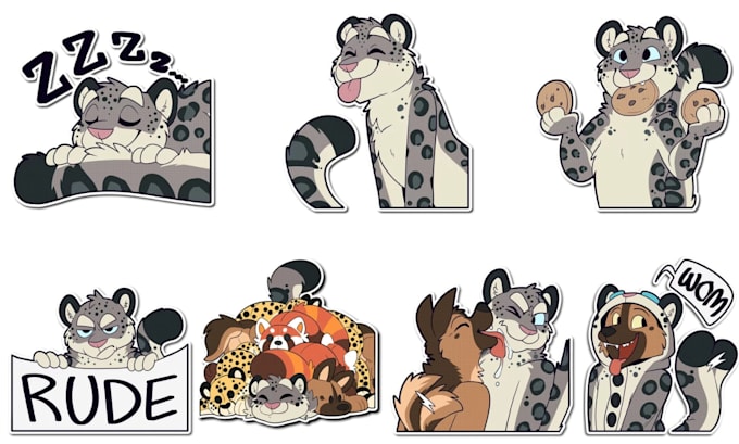 Create static or animated furry sticker packs for telegram discord ...