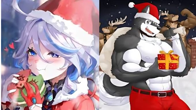 Furry pfp anime pfp christmas pfp holiday avatar cute anime icon furry ...