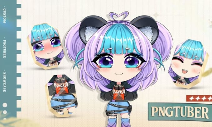 Draw pngtuber luive2d vtuber model rigging png tuber giftuber kawaii ...
