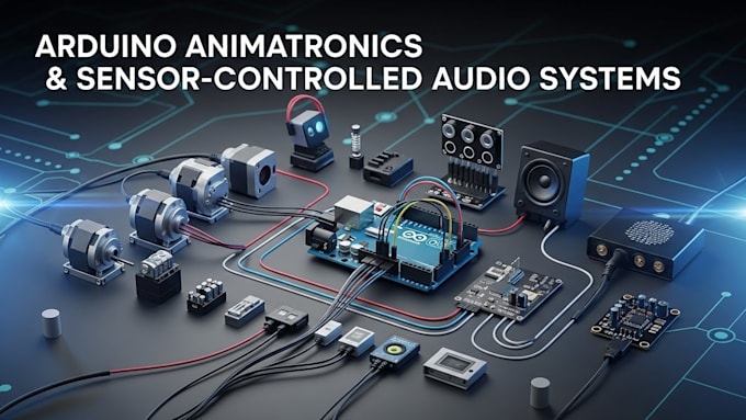 Arduino animatronics and audio playback system with integrated sensors ...