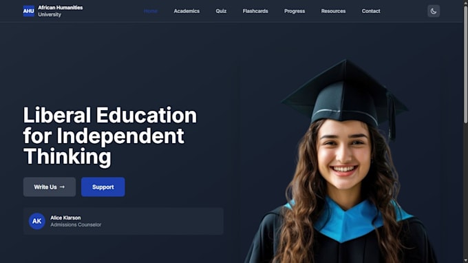 Make a custom static website by Lungani_mthembu | Fiverr