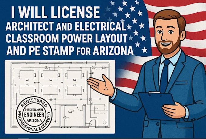 License architect and electrical classroom power layout and arizona pe ...