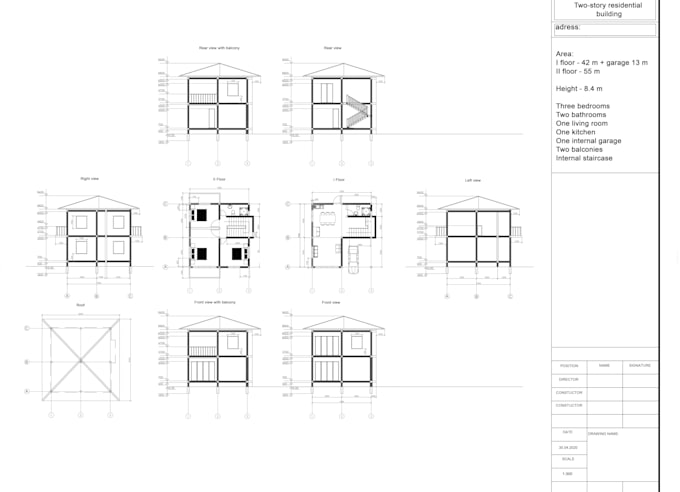 Create autocad 2d drawings and floor plans by Lashagegechkori | Fiverr