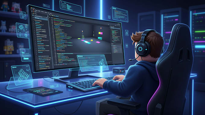 Develop roblox game with roblox map, building, model and script in ...