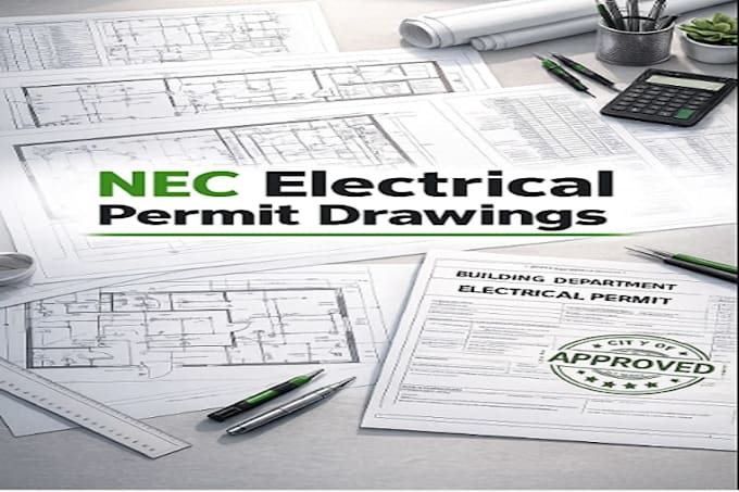 Create nec compliant electrical drawings for city permit approval by ...