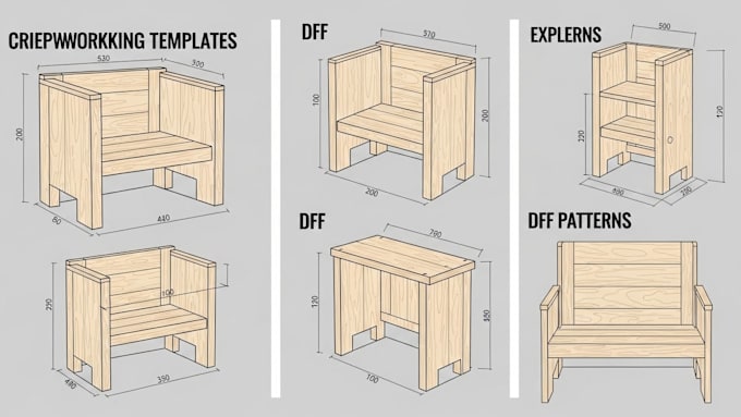 Design woodworking cnc templates, furniture plans, dxf and laser cut ...
