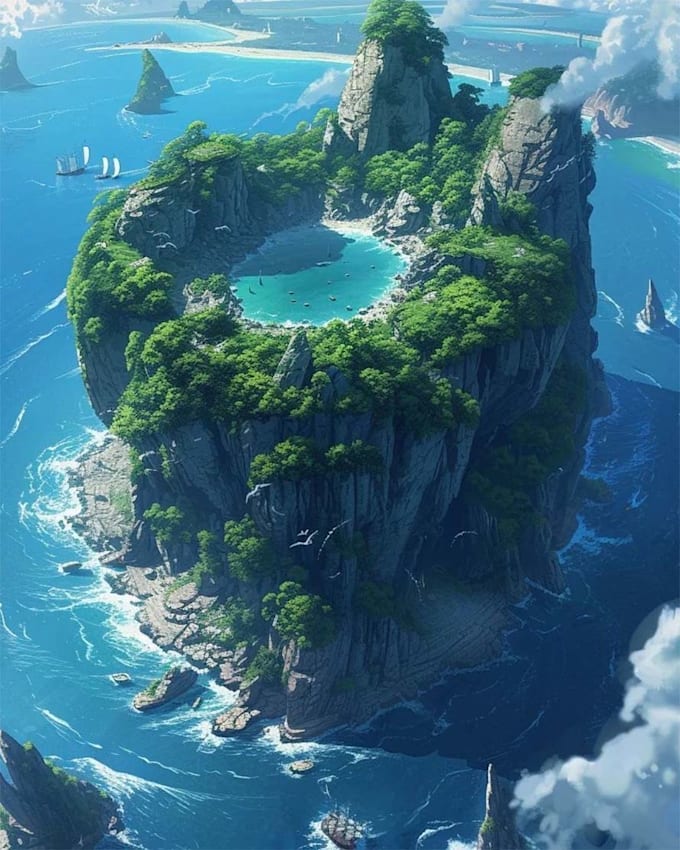 Create fantasy landscape concept art by Makasisaba | Fiverr
