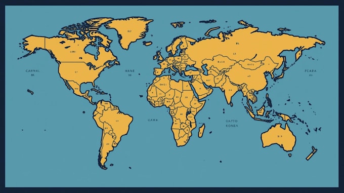 Design vector map, world map, 2d map, svg map vector graphics, game map ...
