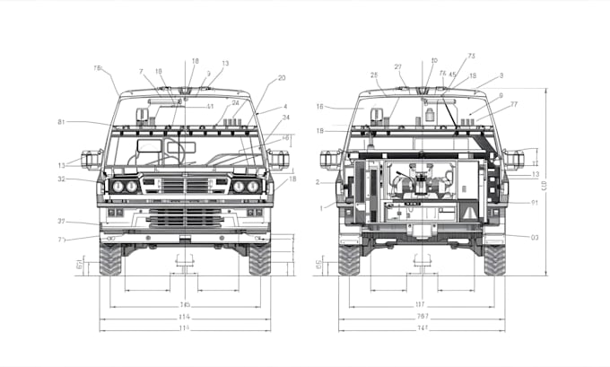 Create 2d cad drawings, patent drawing, technical drawings and ...