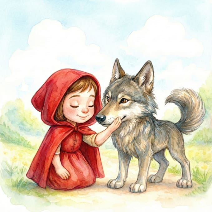 Draw watercolor children book illustration, story book illustration by ...