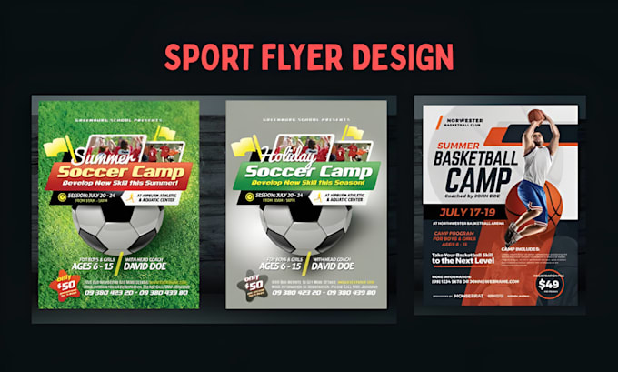 Design modern sports flyer, football, basketball, party flyer, poster ...