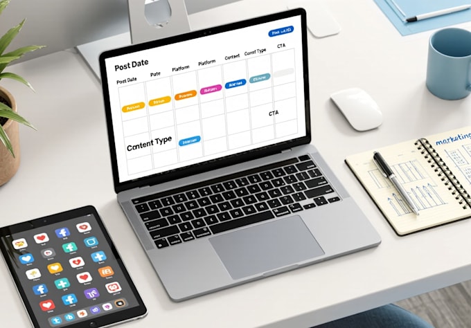 Create professional social media, weekly calendars for 2026 by ...