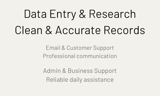 Be your reliable virtual assistant for business support and admin tasks ...