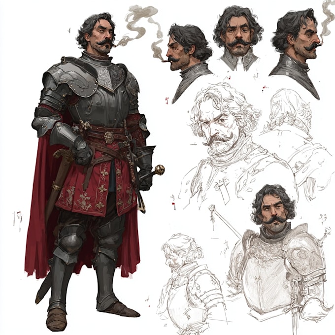 Draw dnd character art, fantasy character illustration and concept art ...