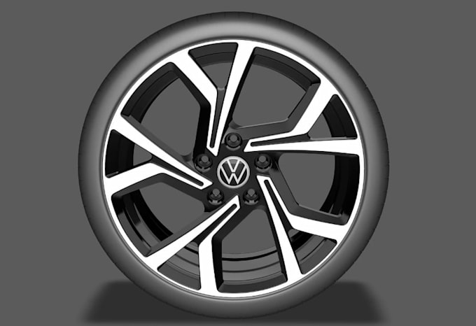 Stylized 3d wheel vehicle,alloy rim,bodykit,rear spoiler,tire ...