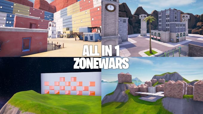 Create fortnite uefn maps, 1v1, pit map, red vs blue, zonewar, tycoon ...