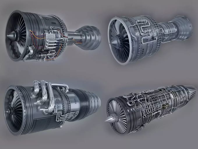 Design aircraft engine, turbofan, aerospace mechanical part,drone, edf ...