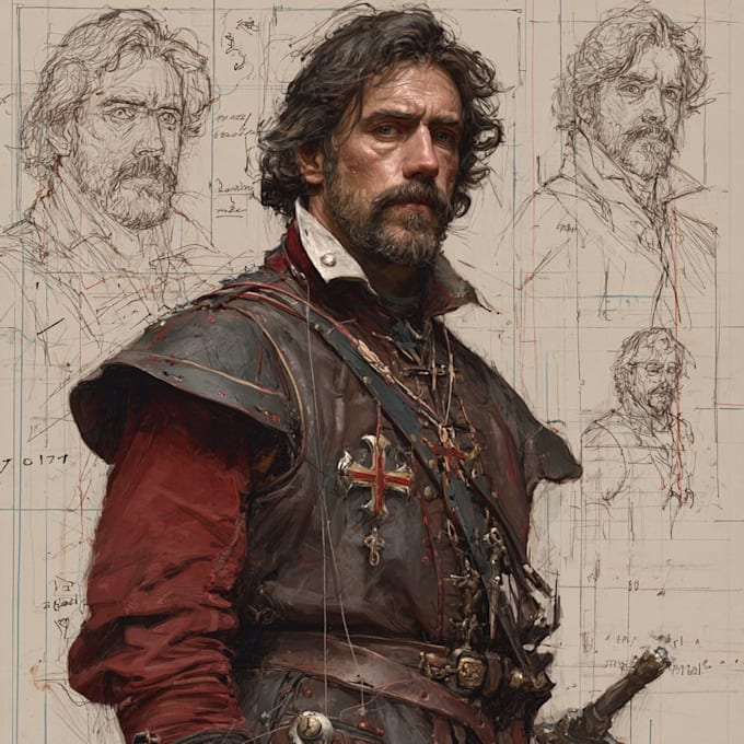Draw a realistic character concept art by Zypherlantor | Fiverr