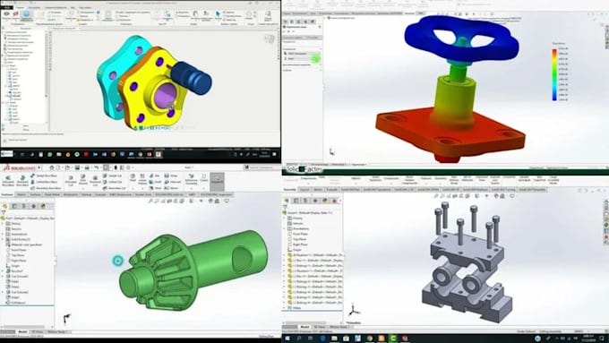 3d cad modeling solidworks mechanical parametric design stress prep ...