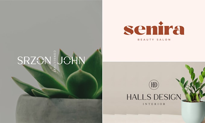 Custom luxury wordmark lettermark typography font text lettering logo ...