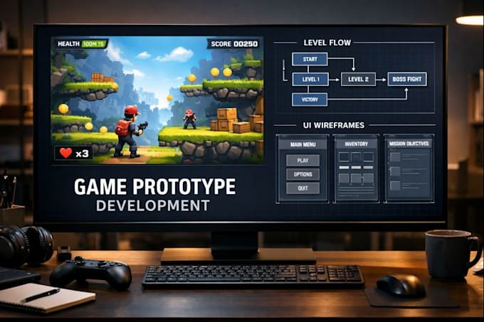 Build a playable game prototype and blueprint for your game idea by ...