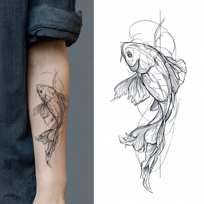 Design ambigram line art tattoo for you by Jaimesoishop | Fiverr