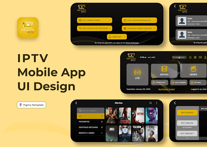 Develop iptv app iptv ott platform live streaming app smart tv rebrand iptv app by Merseepro ...
