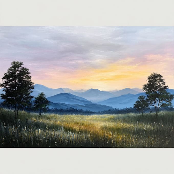 Paint a real landscape oil painting on canvas by Tamillazzam | Fiverr