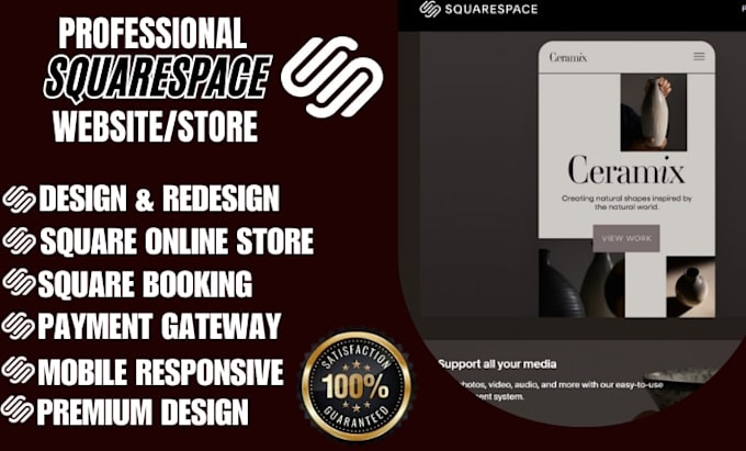 Design modern squarespace website online store square revamp ...