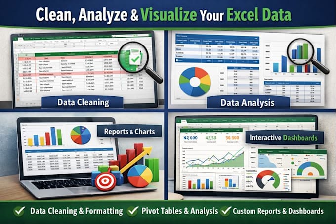 Excel data cleaning, analysis ,dashboard reports by Rasheedsattar | Fiverr