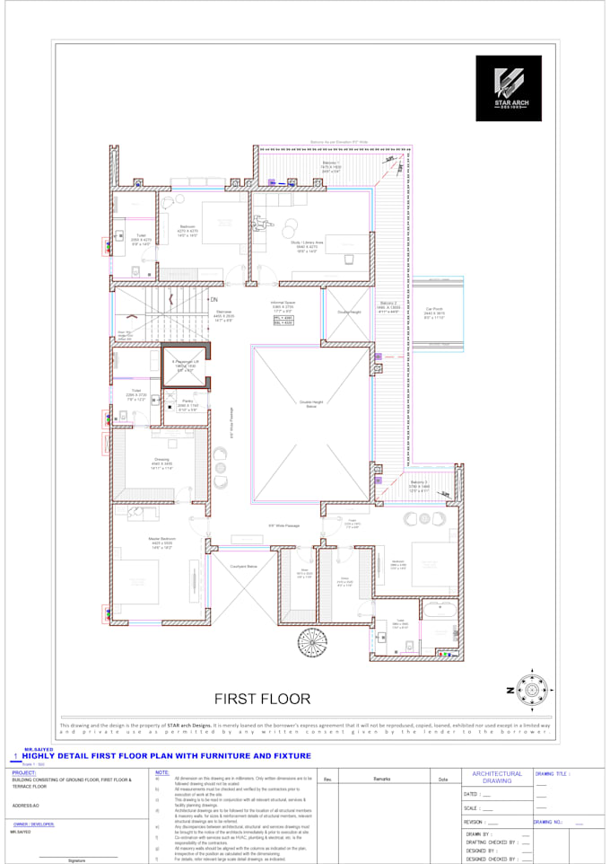 Create high detail 2d floor plan drawing by Abrar_k4615 | Fiverr
