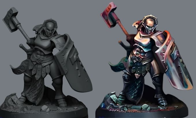 3d print and paint action figure minis tabletop miniatures aos dnd ...