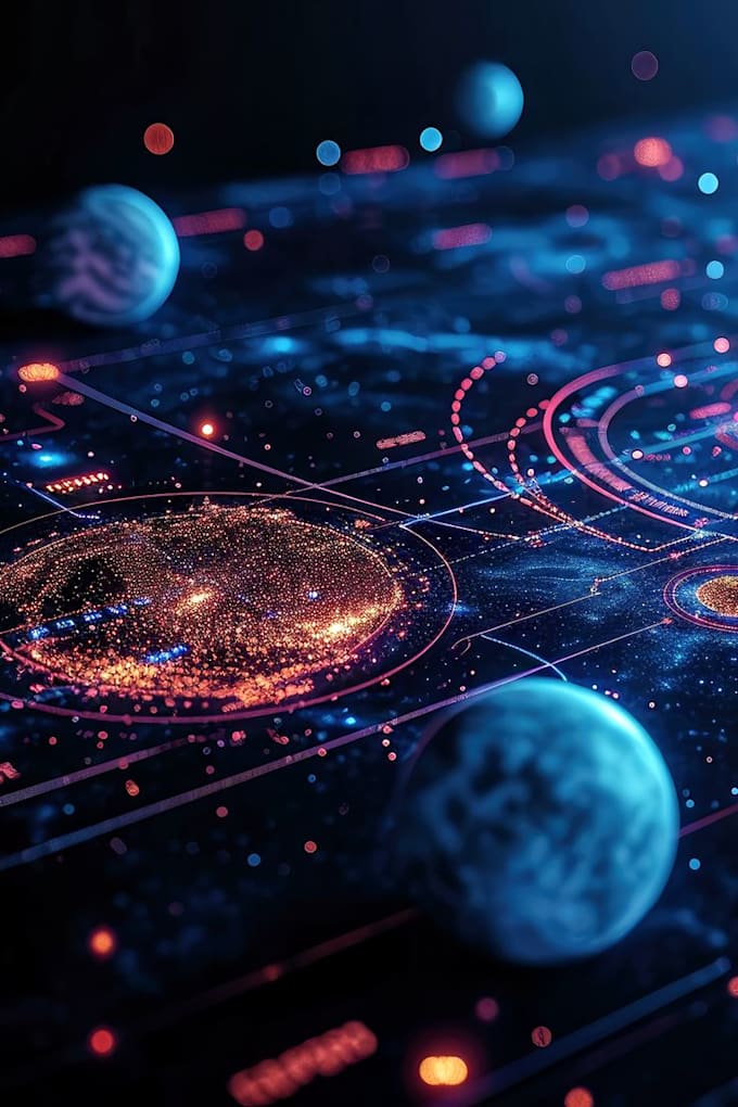 Design a fantasy galaxy planet mural space map for kids by Sucessope ...