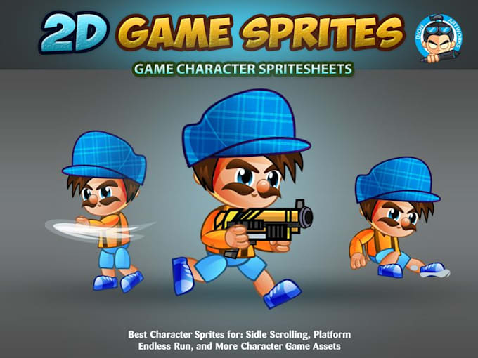 Create 2d game art, game asset and game ui, 2d game character ...