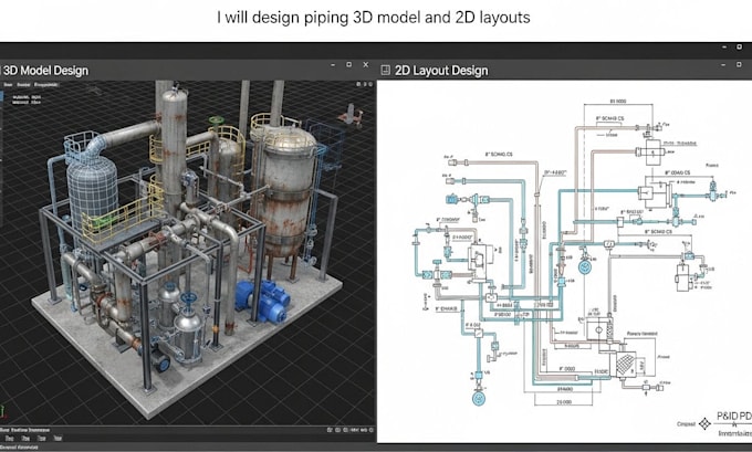 Design piping 3d model and 2d layouts by Sophie_amelia50 | Fiverr