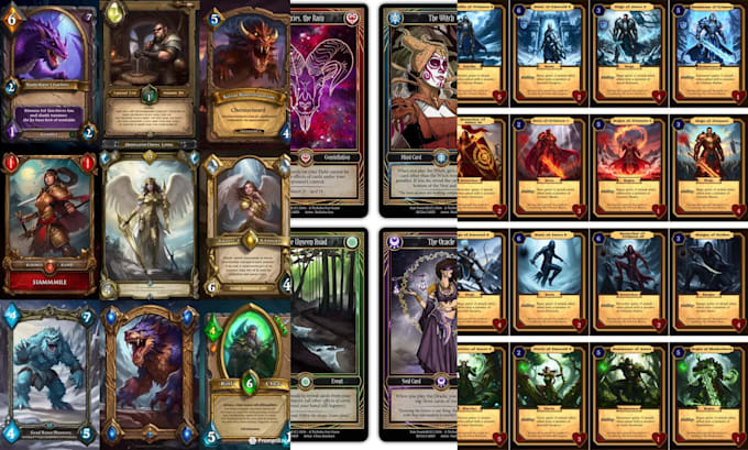 Professional custom tcg card games flashcards rulebook and psd mockup ...