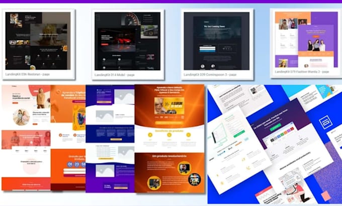Create landing page layout section using wix redesign wordpress shopify ...