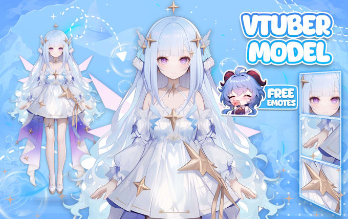 Progettare e riggare modello vtuber di alta qualità live2d in stile anime