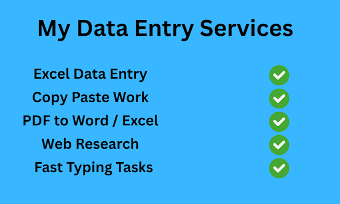 Accurate data entry and fast typing service by Jawadtyping1 | Fiverr