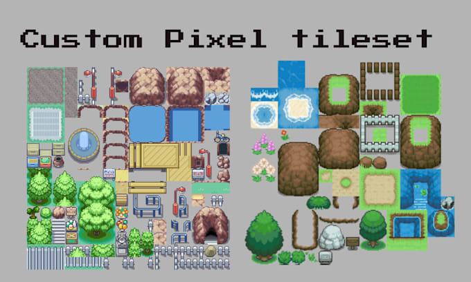 Create pixel art tileset, tilemap, sprite sheet and pokémon style game ...