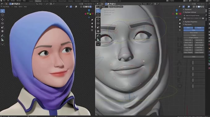 Create realistic 3d metahuman character, cc4 cc5 blender maya rig ...