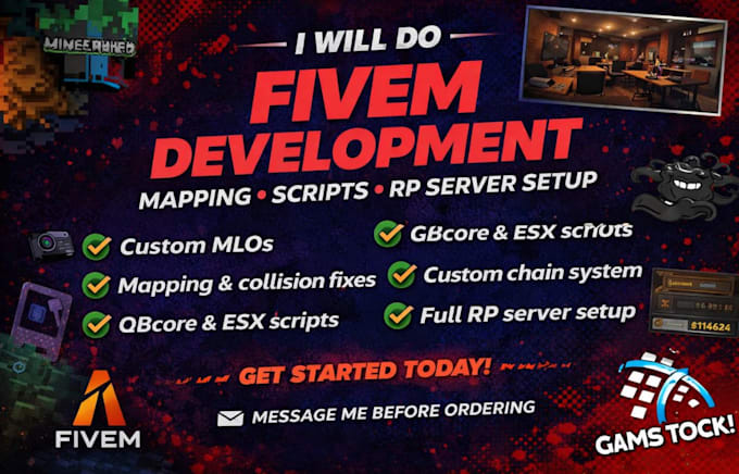 Script de mapa para fivem dev, servidor qbcore rp, configuración de colisiones, cadenas ...