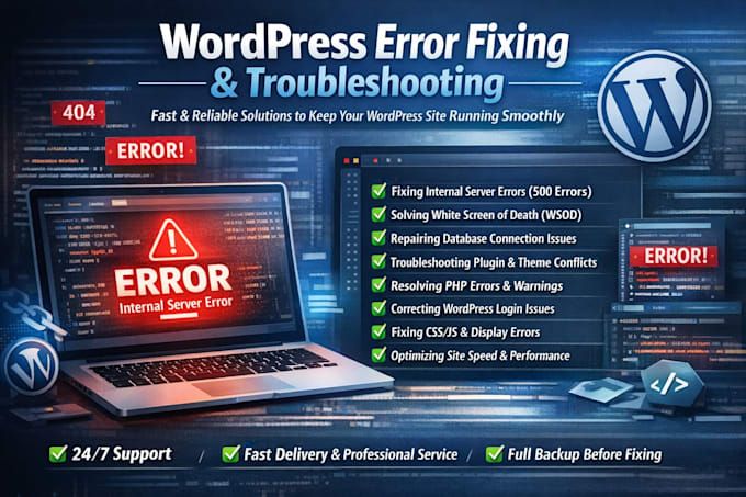 Fix wordpress errors bugs and optimize website by Nomancs | Fiverr