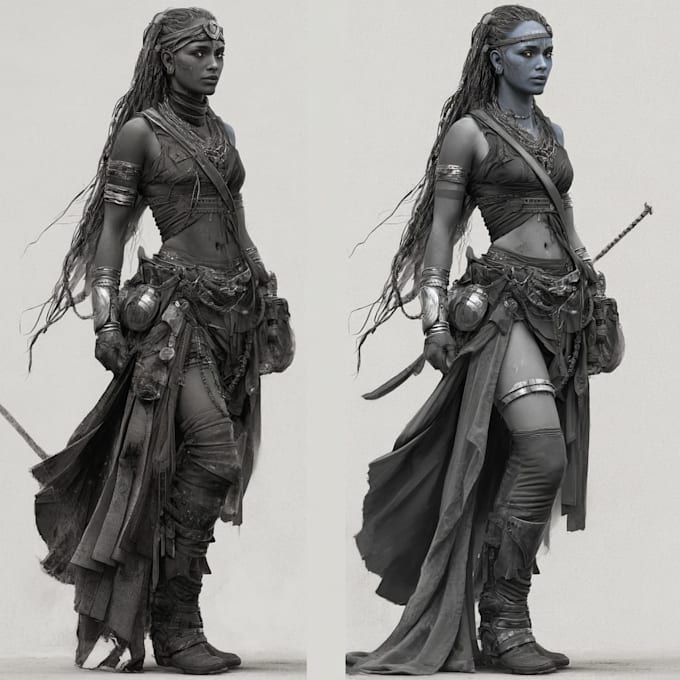 Draw character sheet male characters by Gamaonko | Fiverr